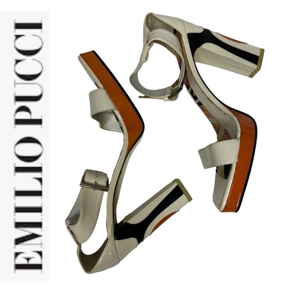 Emilio Pucci | Shoes | Vintage 7s Emilio Pucci Gogo Platform Heels ...
